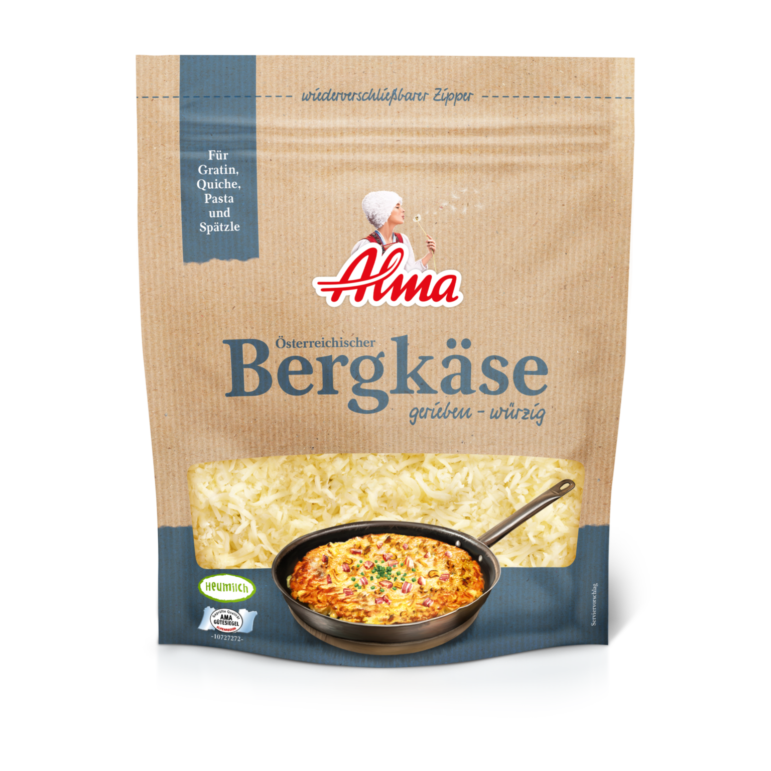 Alma Bergkäse fein-würzig, gerieben - Alma